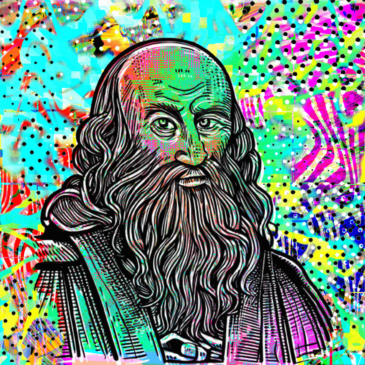 Vibrant and Psychedelic Pop Art Featuring Galileo Galilei | Marie ...