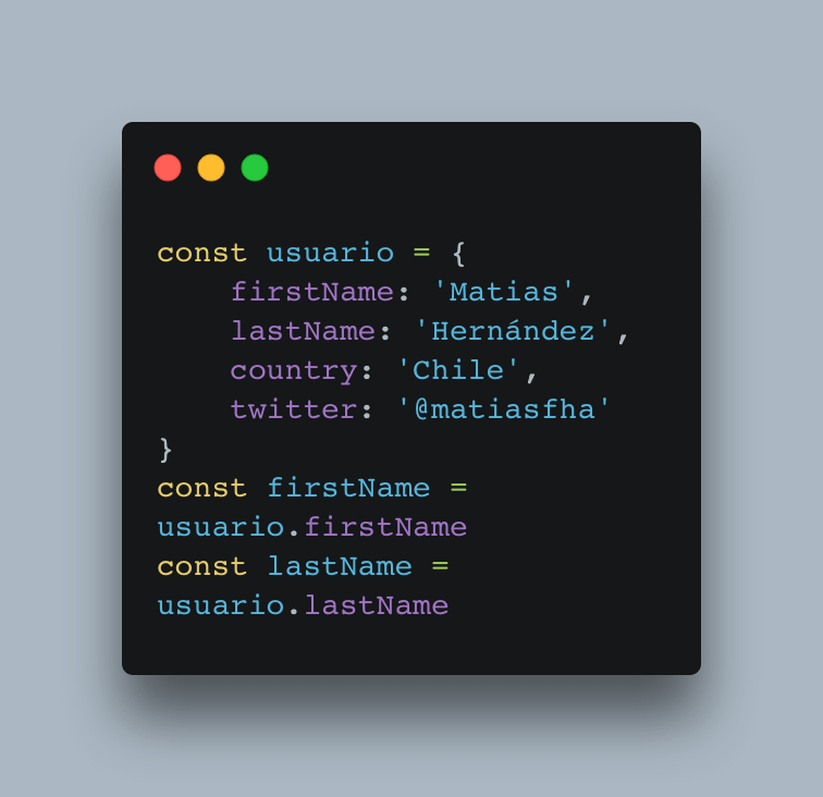¿Qué es destructuring en Javascript? | Matías