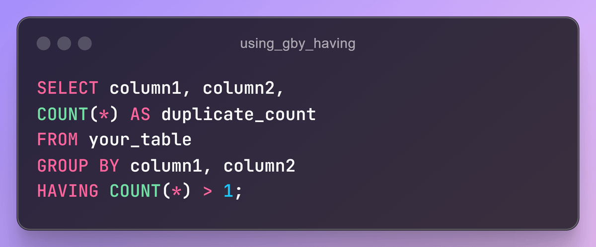 5 Ways to Find Duplicate Data in SQL | Jaydeep