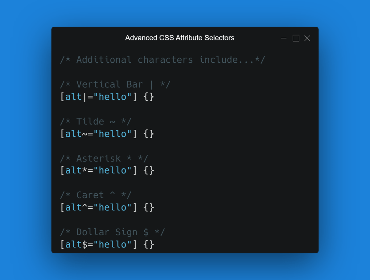 CSS Attribute Selectors | Matt Lawrence ☕