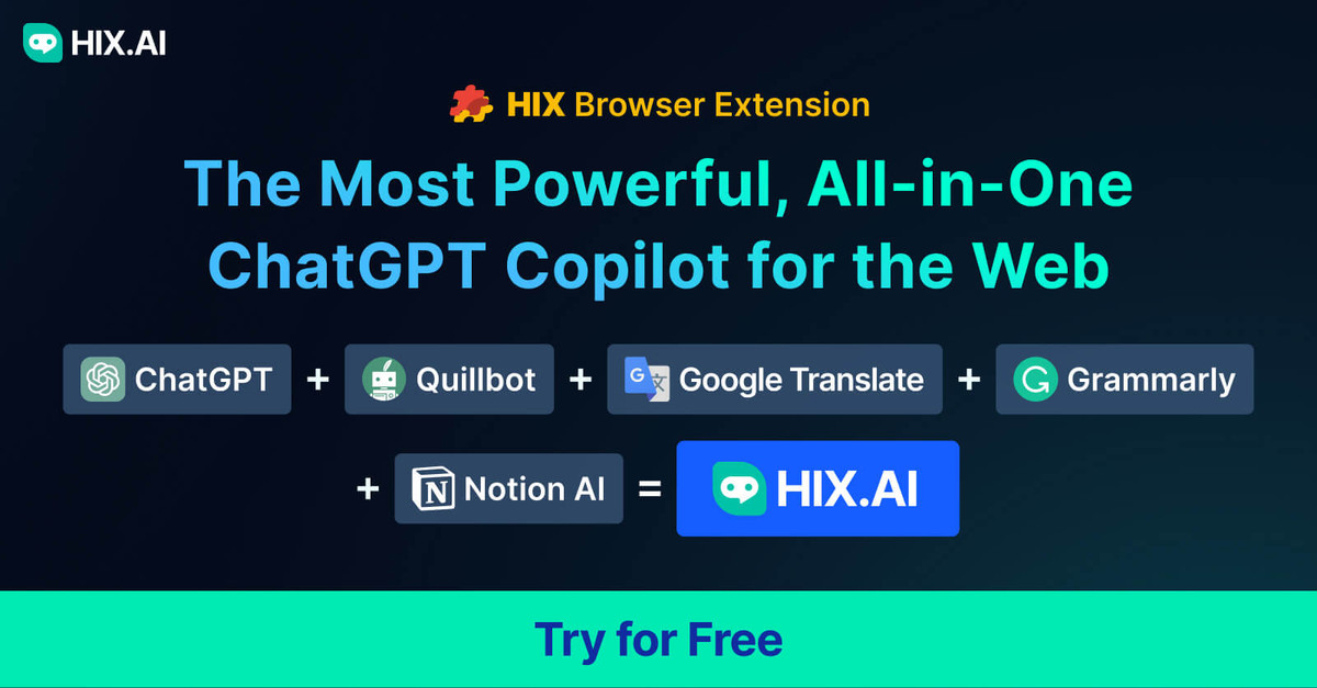 HIX AI: Your All-in-One AI Writing Copilot | Shushant Lakhyani