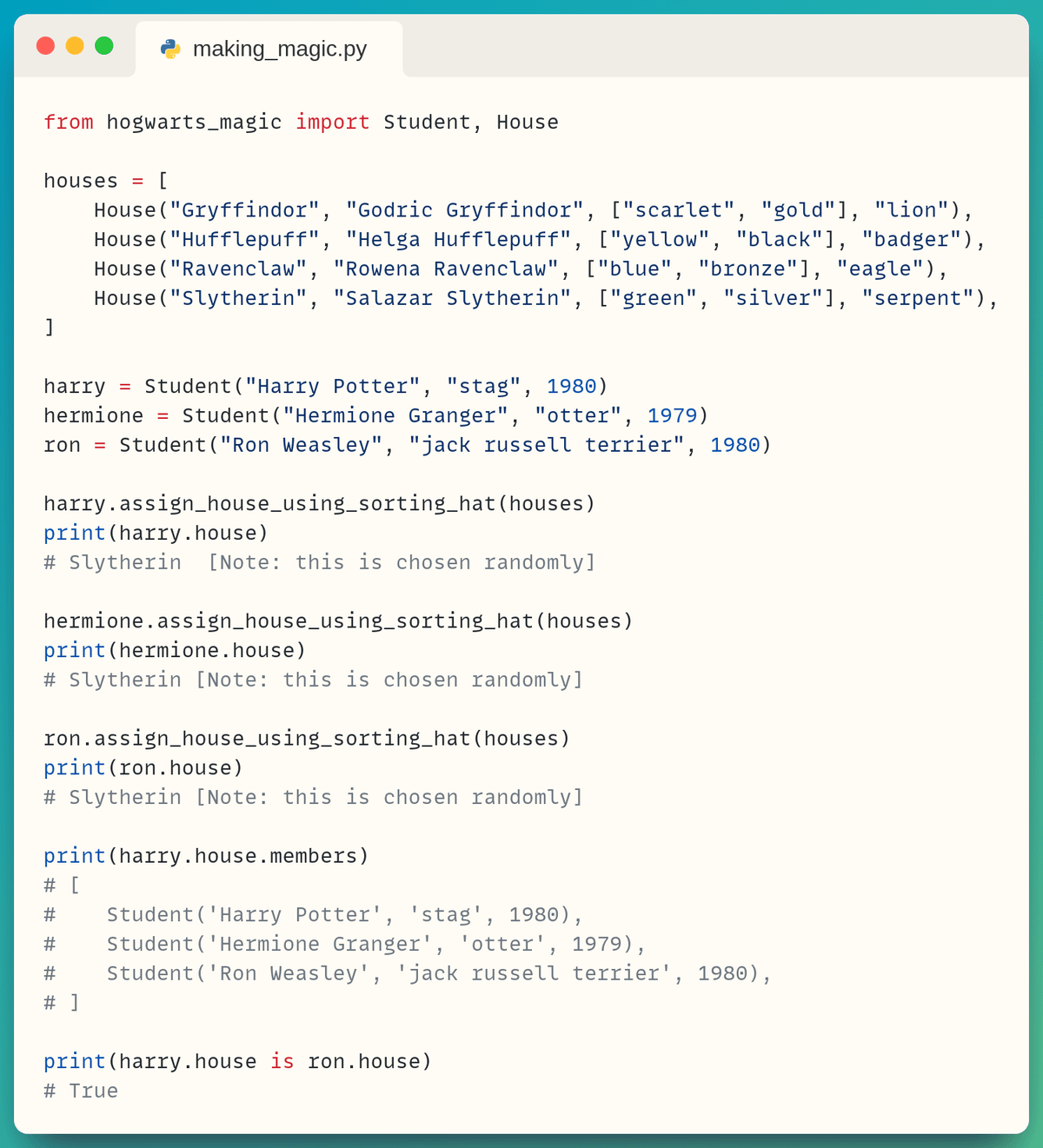 Object-Oriented Programming Series: 7. Final Year (Class Methods and Static Methods) | Stephen ...