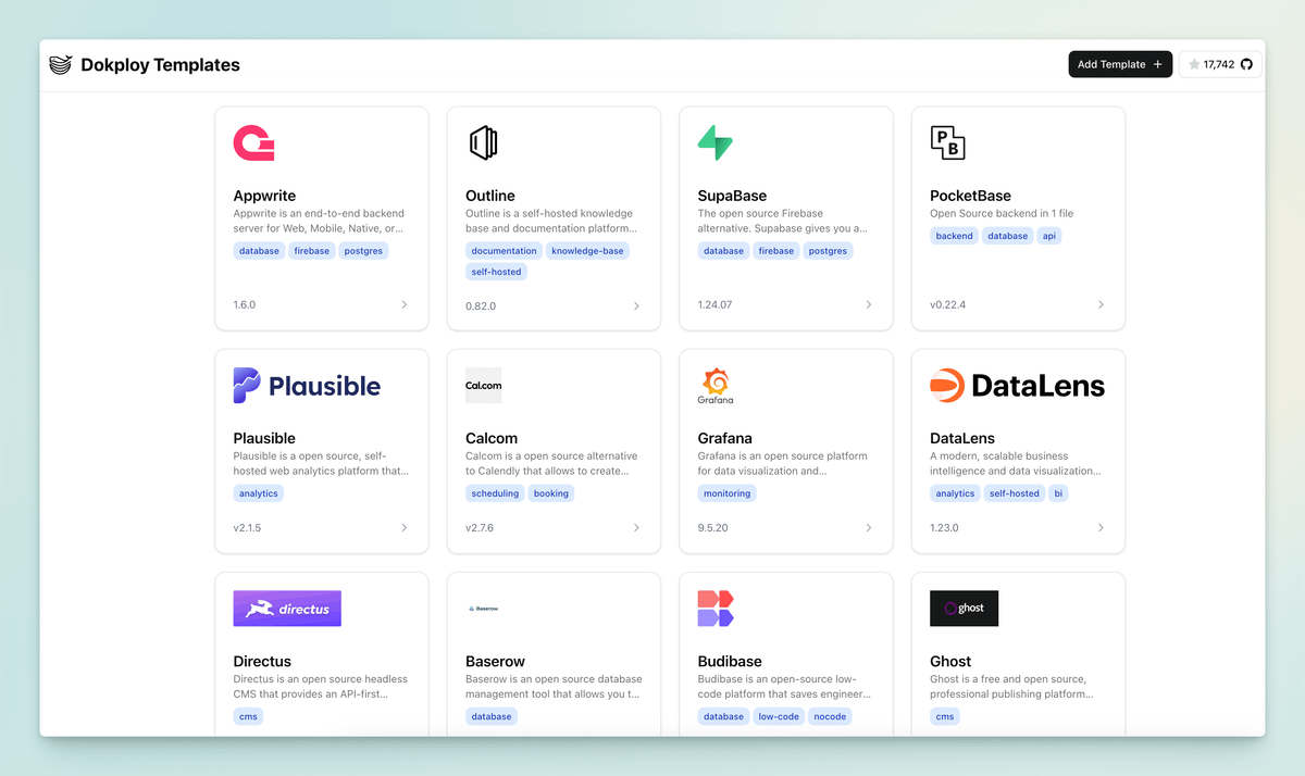 Dokploy 0.20 Release: Independent Template Functionality | Fox@MkSaaS.com