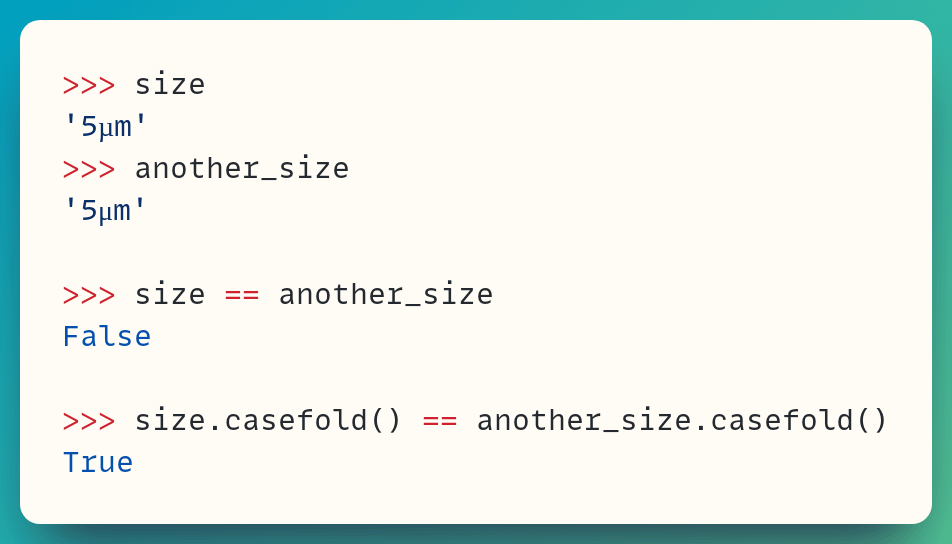 Using `casefold()` | Stephen Gruppetta