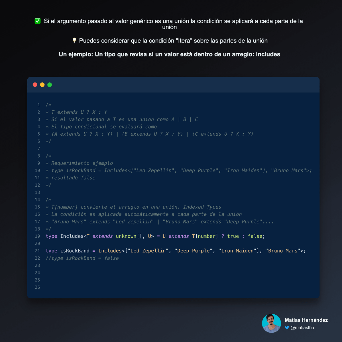 Typescript: Tipos Condicionales | Matías